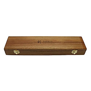 Wakoli Damascus Nakiri knife 6.9-inch blade extremely sharp from 67 layers genuine Japanese Damascus steel with a black hammer and olive wood handle, Olive HS Series