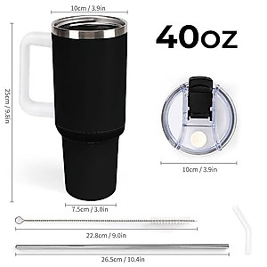 Pitbull Mom 40 Oz Tumbler Insulated Stainless Steel Water Bottle Travel Mug Car Cup with Handle and Straw
