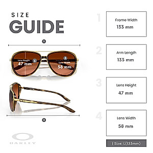 Oakley Split Time OO4129 412918 58MM Brown Tortoise/Prizm Brown Gradient Aviator Sunglasses for Women + BUNDLE Accessory Leash + BUNDLE with Designer iWear Eyewear Kit