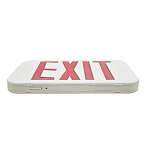 LIT-PaTH LED Emergency EXIT Sign with Double Face and Back Up Batteries- US Standard Red Letter Exit Lighting, UL 924 and CEC Qualified, 120-277 Voltage, 1-Pack