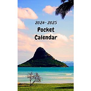 Pocket Calendar 2024-2025 For Purse: 2-Year Schedule Monthly Organizer from January 2024 to December 2025 Small Size With Federal Holidays