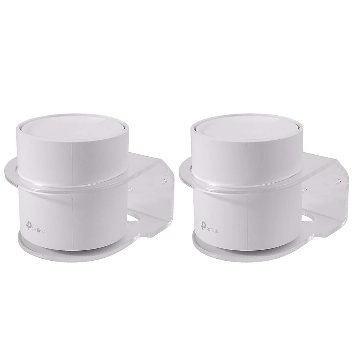 Huafly Wall Mount for Tp-Link Deco X20/X25/X60/X68/X76 WiFi 6 Mesh, Sturdy Bracket Stand Holder for Whole Home Mesh WiFi System(2 Pcs)
