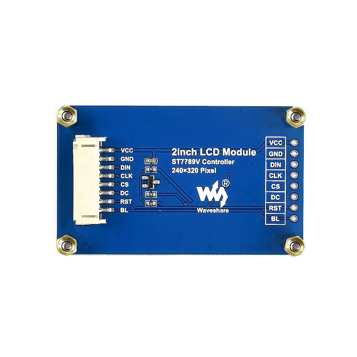 TOP1 2inch Display LCD Screen Module 240×320 Pixels SPI Communication RGB 262K Color LED Backlight Support RPi/STM32 Board