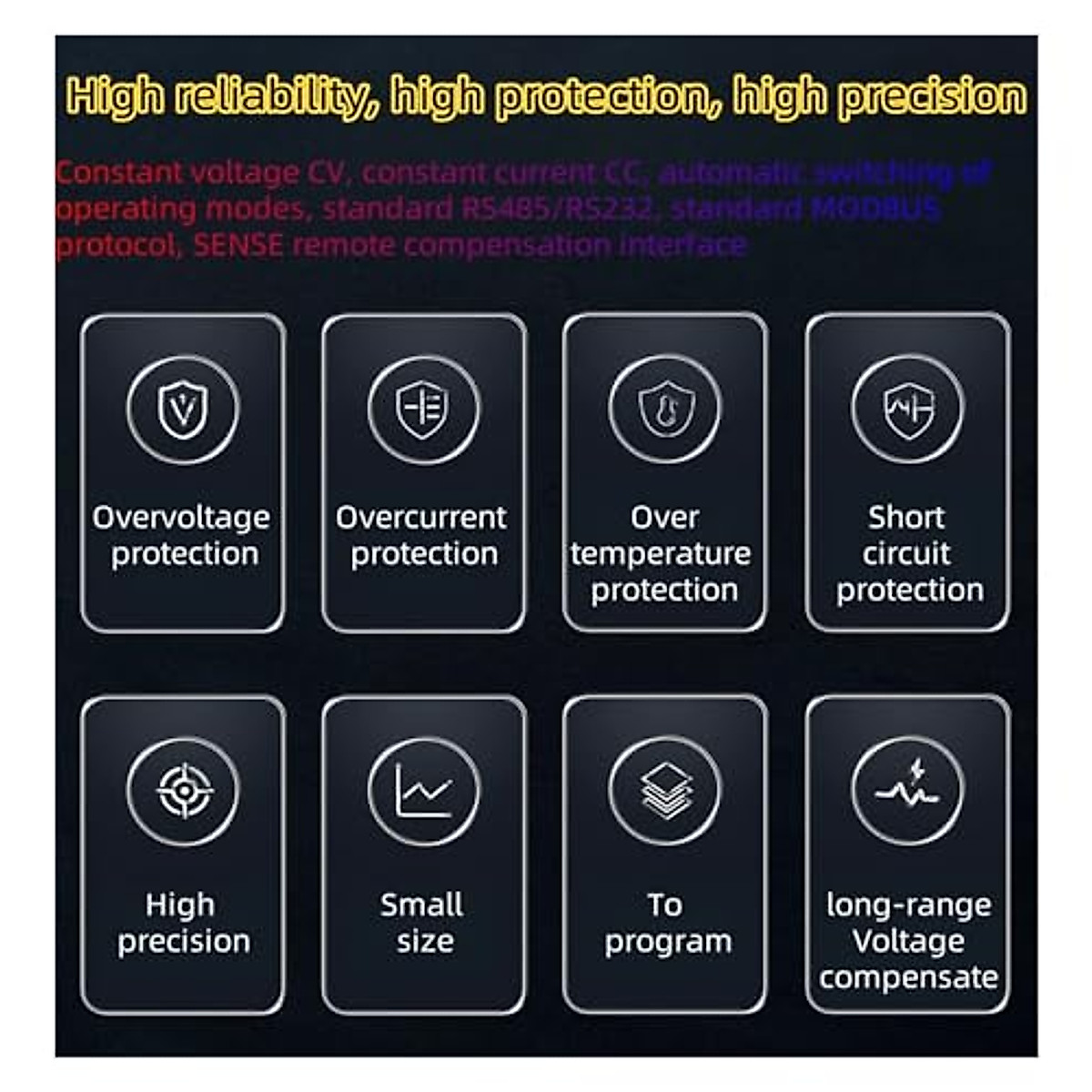 Arionyx Laboratory Switch DC Power Supply 30V 60V 100V 150V 300V 600V 6A 12A 24A 36A 60A 120A Switch DC Power Supply(110V,150V 24A)