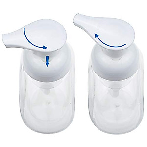 Yesland 12 Pack Clear Foaming Soap Dispenser with White Pump, 8.5 oz Pump Bottles, Plastic Press Bottles/Foam Liquid Hand Soap Containers for Kitchen and Bathroom