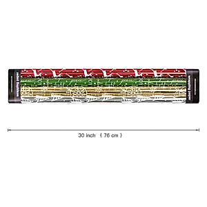 WRAPAHOLIC Christmas Wrapping Paper Roll - Red Green Gold and Silver Snowflakes Trees Holiday Collection with Metallic Foil Shine - 4 Rolls - 30 Inch x 120 Inch Per Roll
