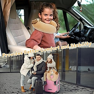 JEROKUMI Kids Travel Pillow, Kid Neck Pillows for Sleeping Travel Cute U Shaped Neck Pillow, Neck Pillows for Travel, Airplane, Car, Road Trip, Travel Pillow for Kids & Adults