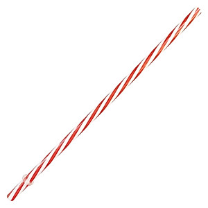Sunshine Mason Co. Plastic Reusable Drinking Straws 6 Pieces, Red Stripe