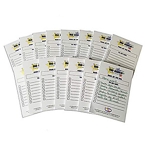 Sticky Note Pad Daily Checklist by Kenson Kids – 15 Pack (375 Sheets) - 4x6” Task Planner, Day Scheduling to do List, Goal Setting Organizational Tool for Children and Adults