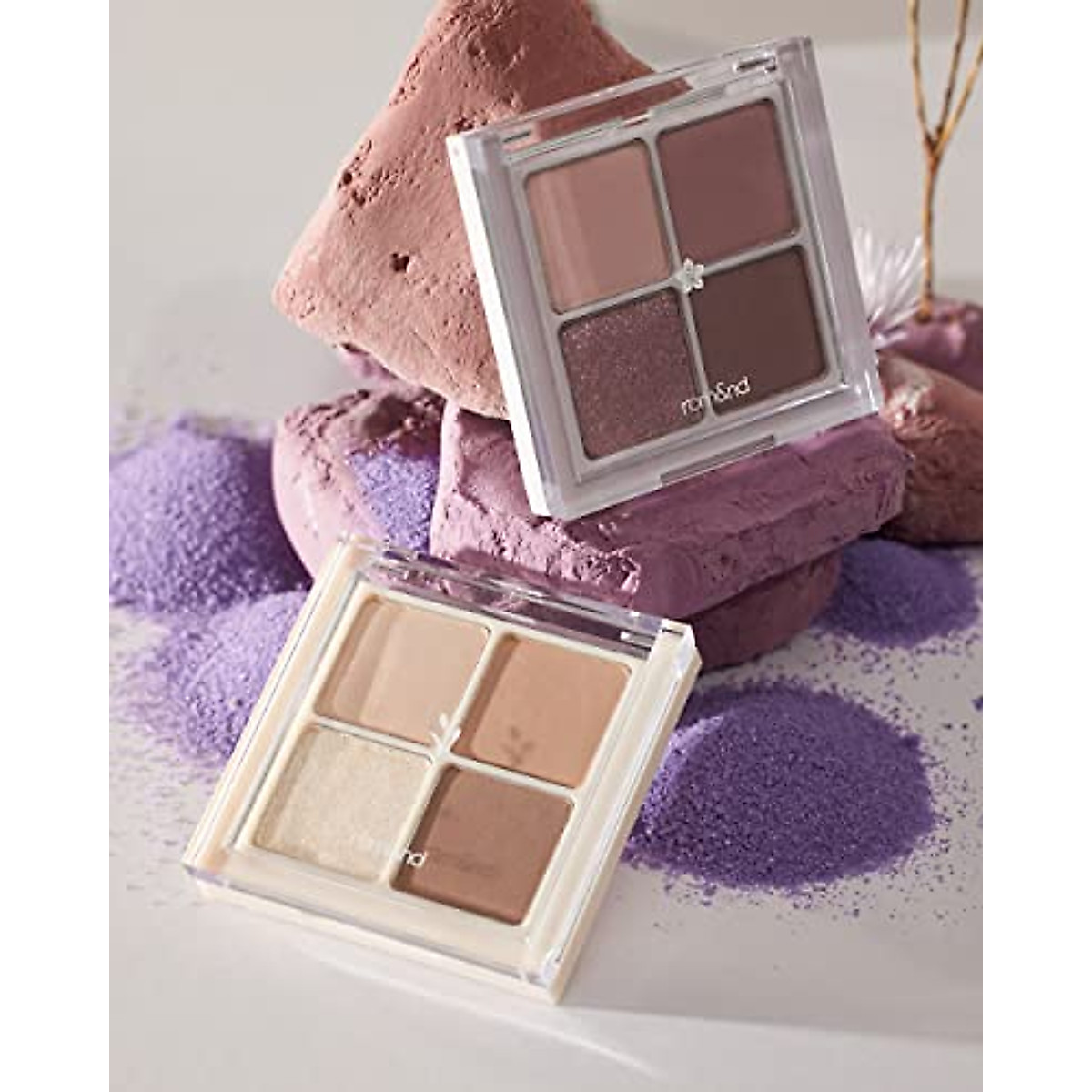 rom&nd Better Than Eyes N Series (N01 Dry Willow Flower) Korean Eye Shadow Mini Palette 4 Essential basic Shades