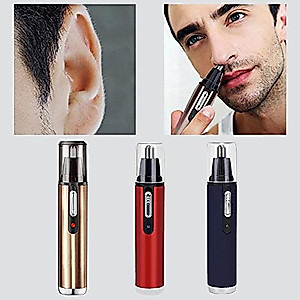 Electric Ear Neck Nose Hair Trimmer Eyebrow Trimmer Implement Shaver Clipper Shaver Man Woman Clean Trimer Razor Remover Kit IPX7 Waterproof Dual Edge Blades for Easy Cleansing (BLACK)