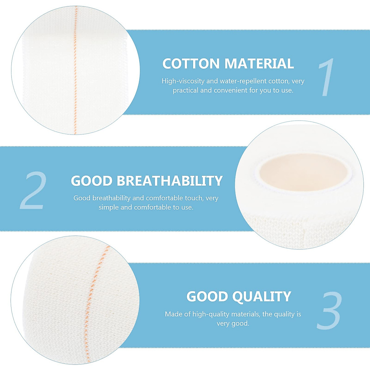 Cotton Athletic Tape Roll: Injury Wrap Tape Fingers Ankles Sports Tape 6x6cm