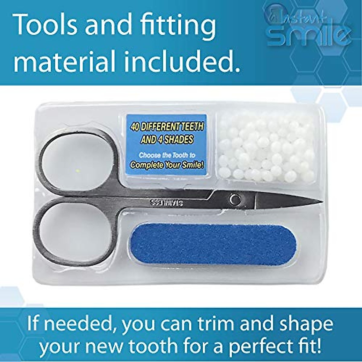 Instant Smile Complete Your Smile Temporary Tooth Replacement Kit - Replace a Missing Tooth in Minutes - Patented