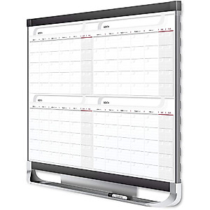 Quartet Dry Erase Calendar Board, Magnetic Whiteboard Planner, 4' x 3', 4 Months, Total Erase Surface, Prestige 2 (4MCP43P2)