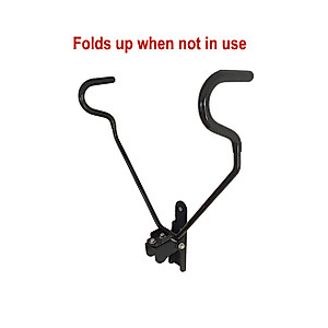 LifeStore Adjustable Bike Rack Wall Mount,100% Solid Steel Bicycle Storage Stand Hanger for Indoor, Garage, Soft Rubber-Coated Hooks, Mounting Screws Included, Heavy Duty Wall Mount Bike Stand (Black)