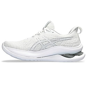 ASICS Women's Gel-Kinsei MAX Running Shoes, 6.5, White/Pure Silver