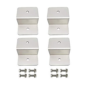 Solar Panel Mounting Z Bracket Mounts Kits with Nuts and Bolts for RV Boat Off Grid Roof Installation 4 Units