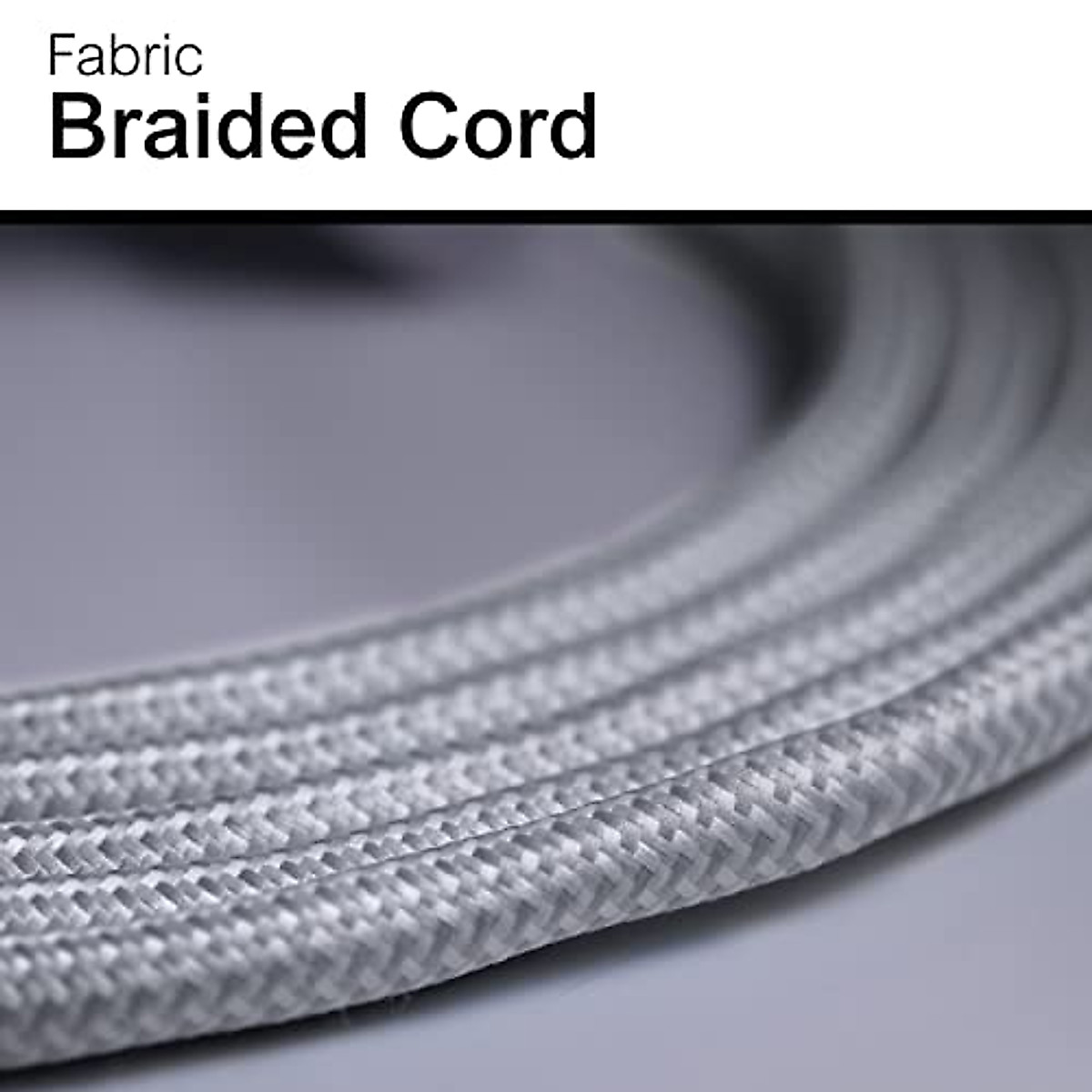 GE 3-Outlet Power Strip Extension Cord with Multiple Outlets 6 Inch Braided Short Cord Extension Cord Grounded Flat Plug Extension Cord UL Listed White 45190