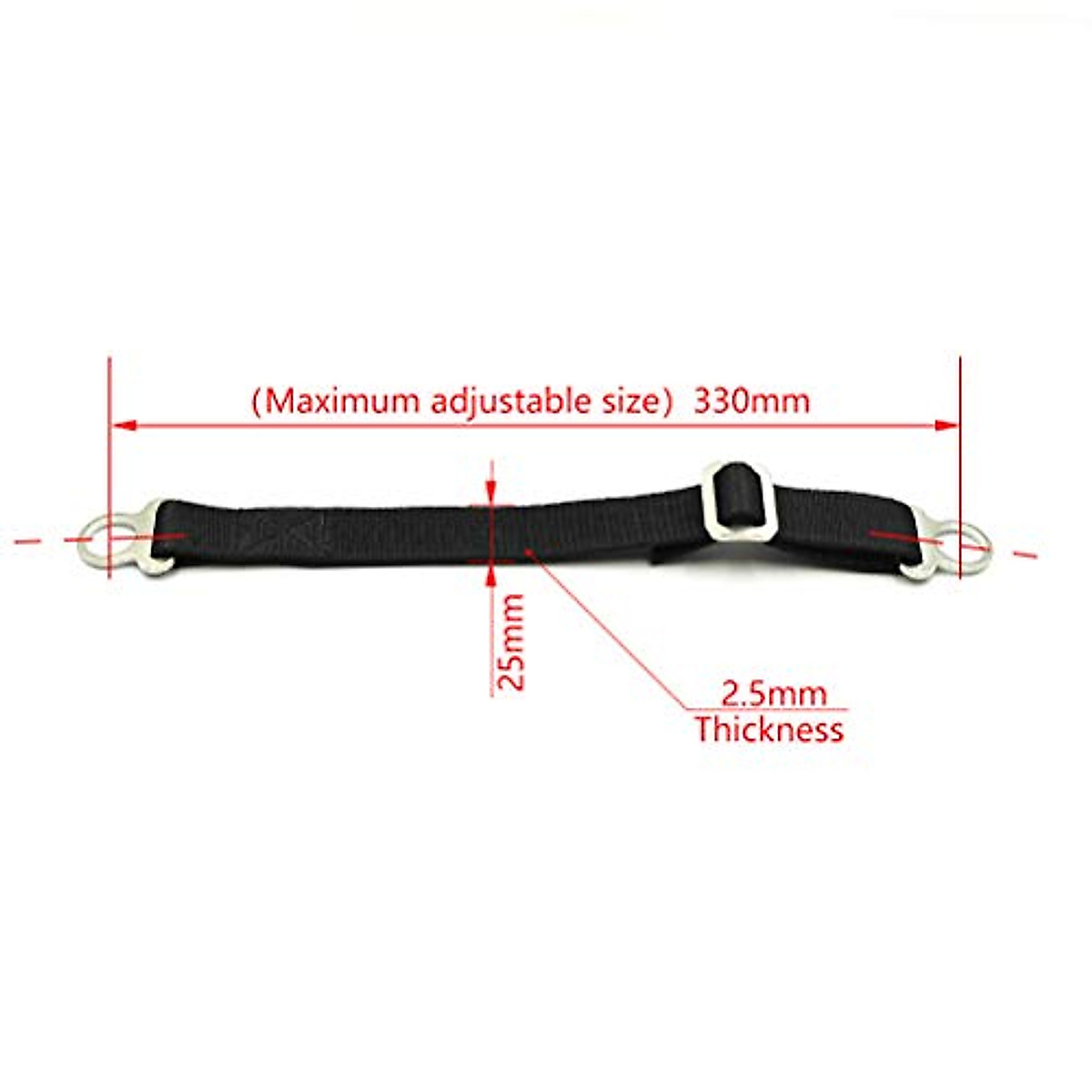 OTOM Rear Adjustable Rescue Strap Tugger Pull Strap Rope for Motorcycle Dirt Bike CRF YZF YZFX WR RMZ C2 (Black)