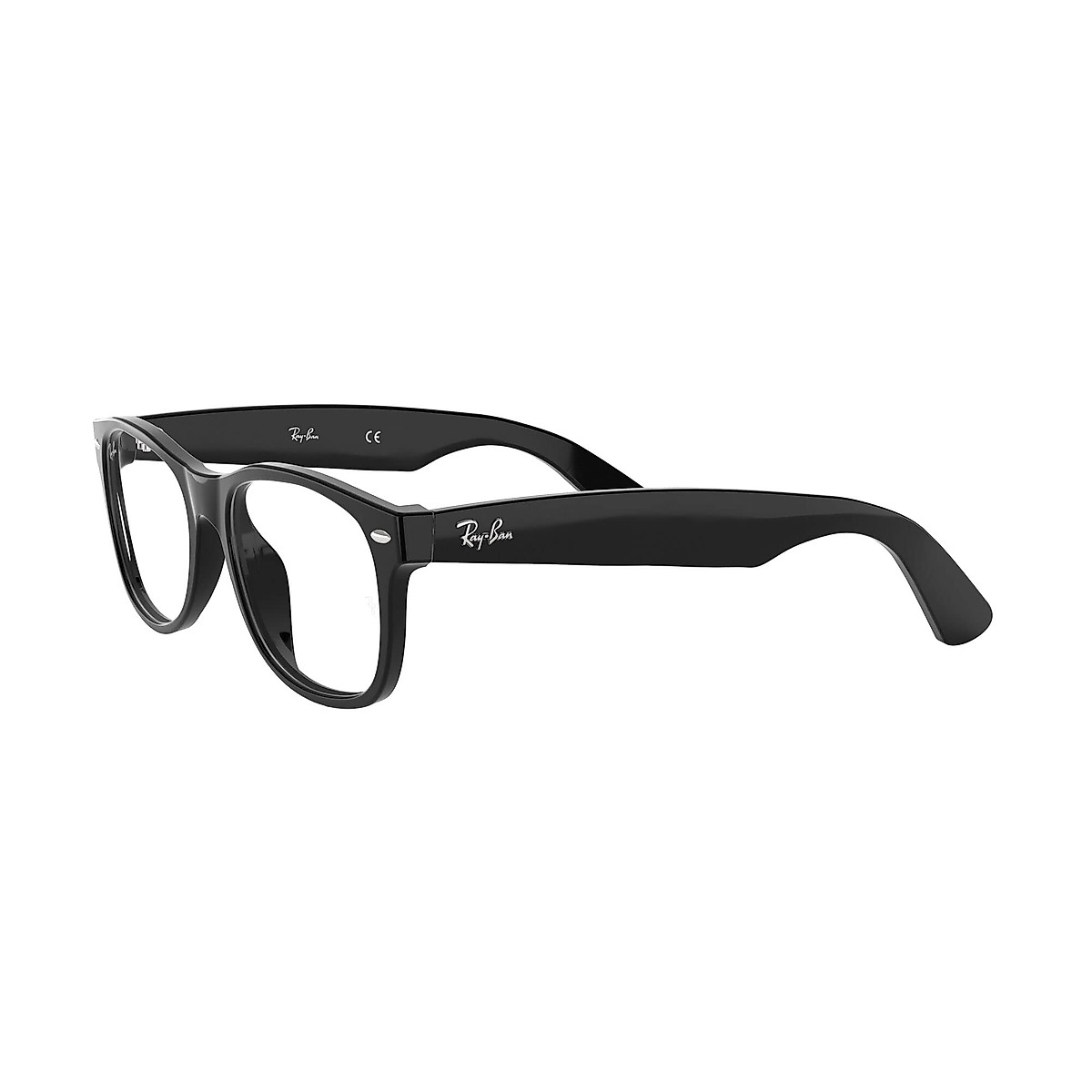 Ray-Ban RX5184 New Wayfarer Square Prescription Eyeglass Frames, Black/Demo Lens, 54 mm