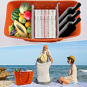 Ioyaauy Bogg Bag Divider Tray, Compatible with Large X Bagg Bag 19x15x9.5inch, Divider Tray for Bogg Bag Accessories Help with Organizing Bogg Bag and Divide Space (White-2PCS)