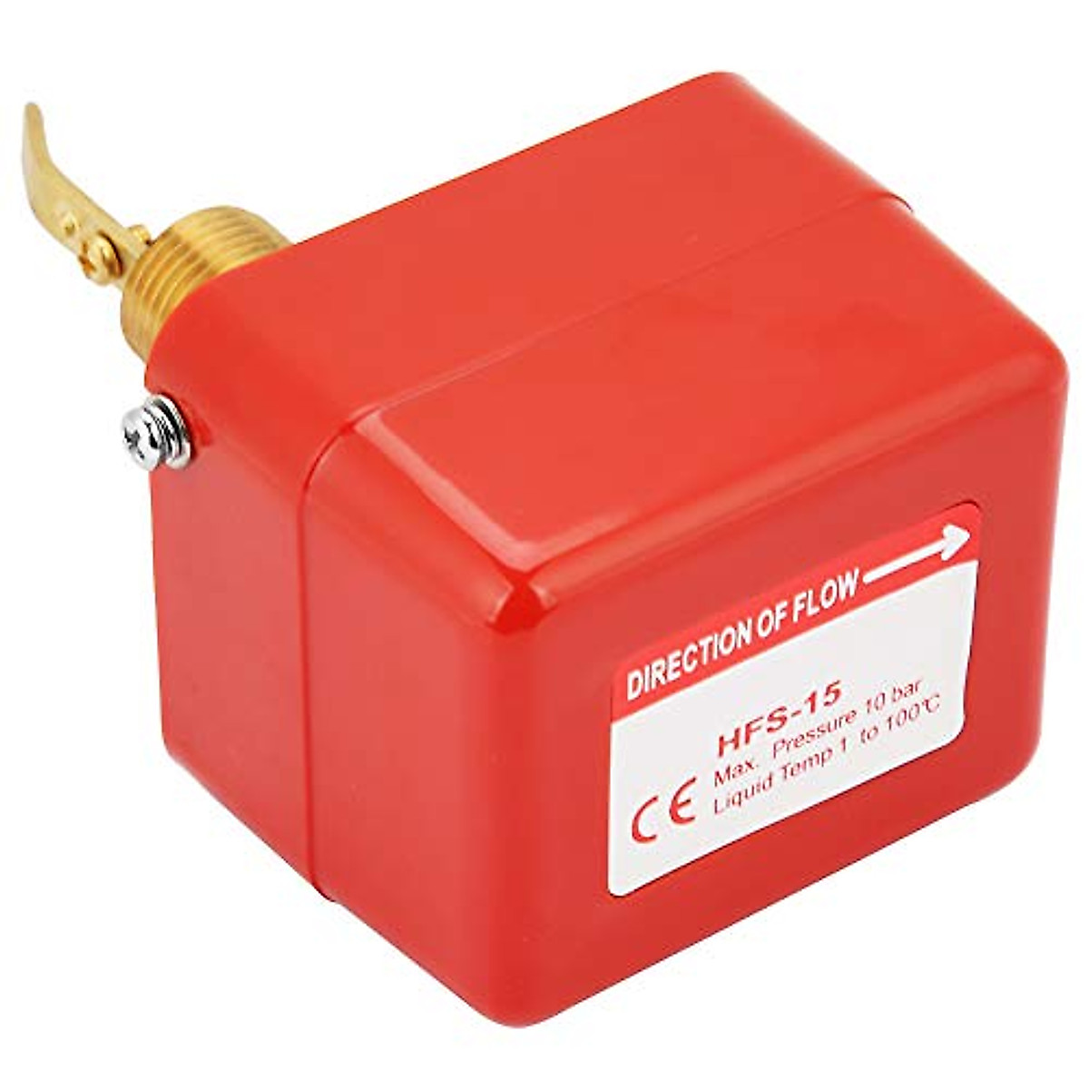 Flow Switch,Boxwizard Flow Switches 1/2 Water/Paddle Flow Switch Thread Connection Spdt Contacts Red(Partial Stainless Steel Type) Water Flow Switch