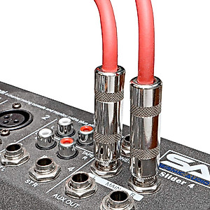 Seismic Audio - SASTSX-6-Multi - 8 Pack of 6 Foot Multi-Color 1/4 Inch TS Patch Cables - 6' Professional Audio DJ Unbalanced 1/4" Patch Cords