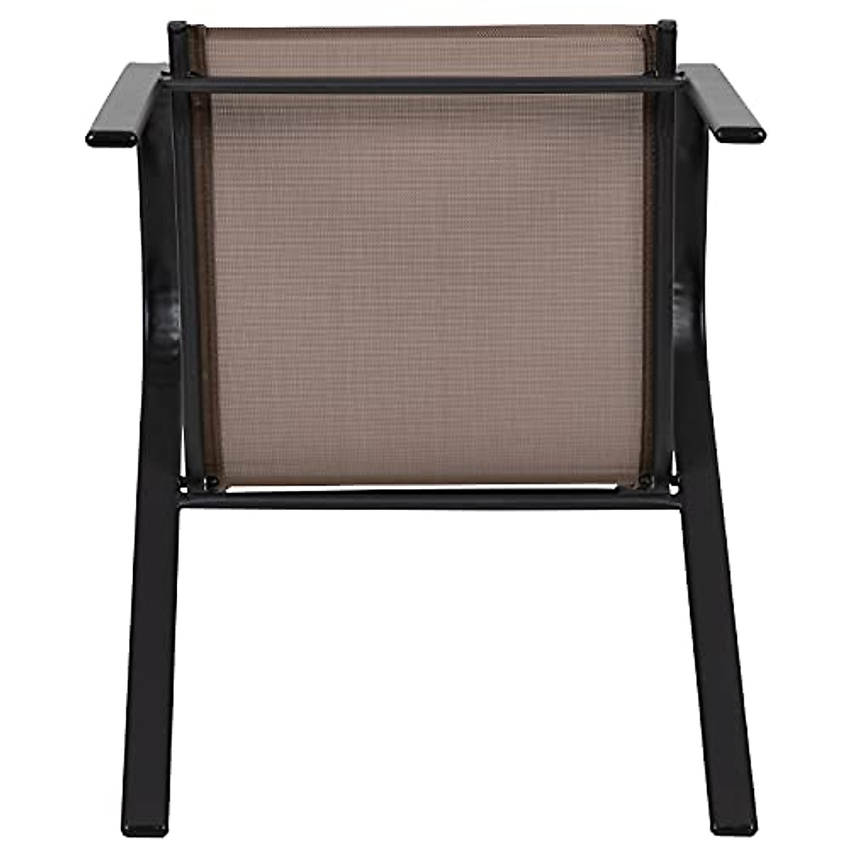 Flash Furniture 5 Pack Brazos Series Brown Outdoor Stack Chair with Flex Comfort Material and Metal Frame