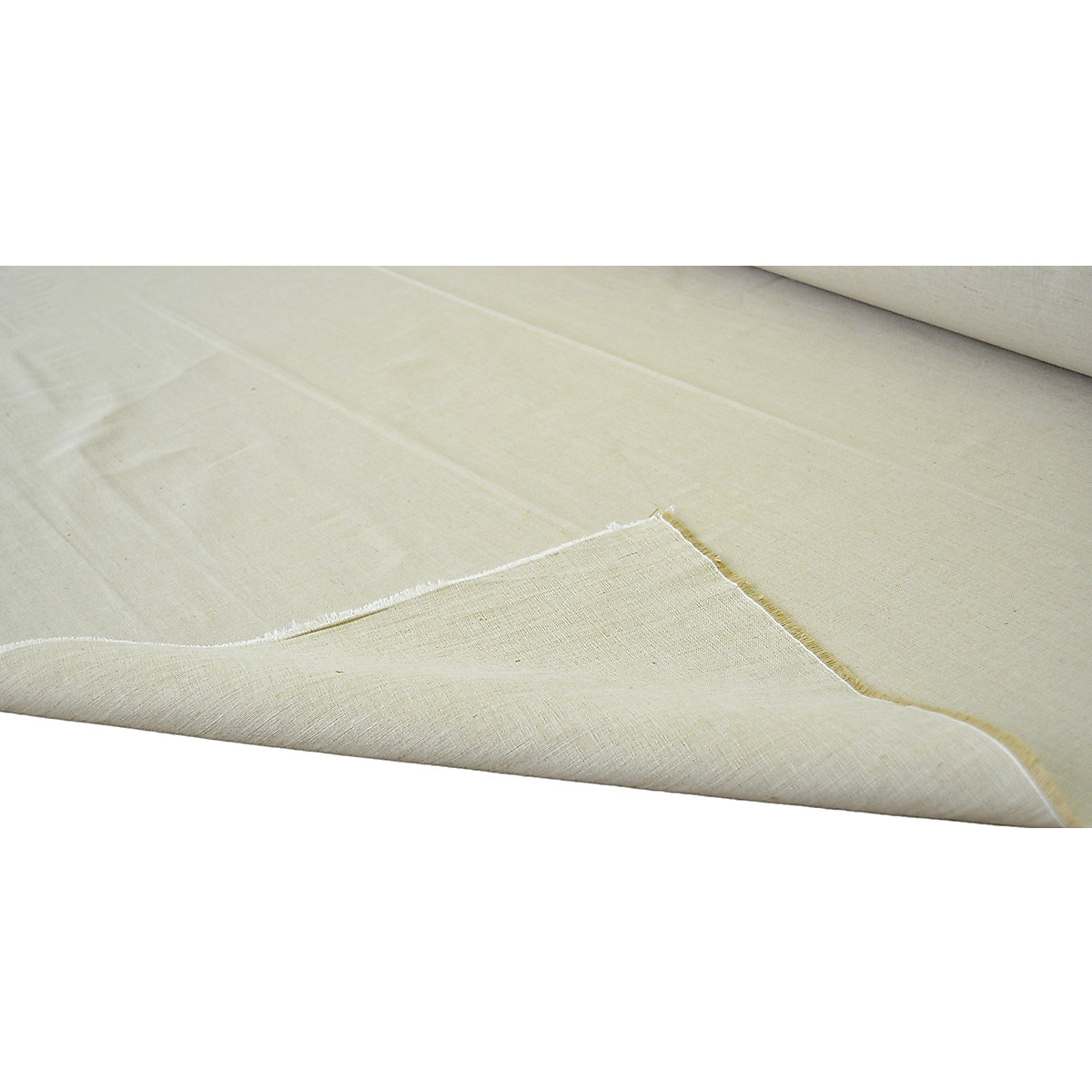 AK-Trading 60" Wide Burlap and Cotton Blend Natural Lint Free Linen Burlap Fabric for Crafts & Decoration (60" Wide x 1 Yard Long)