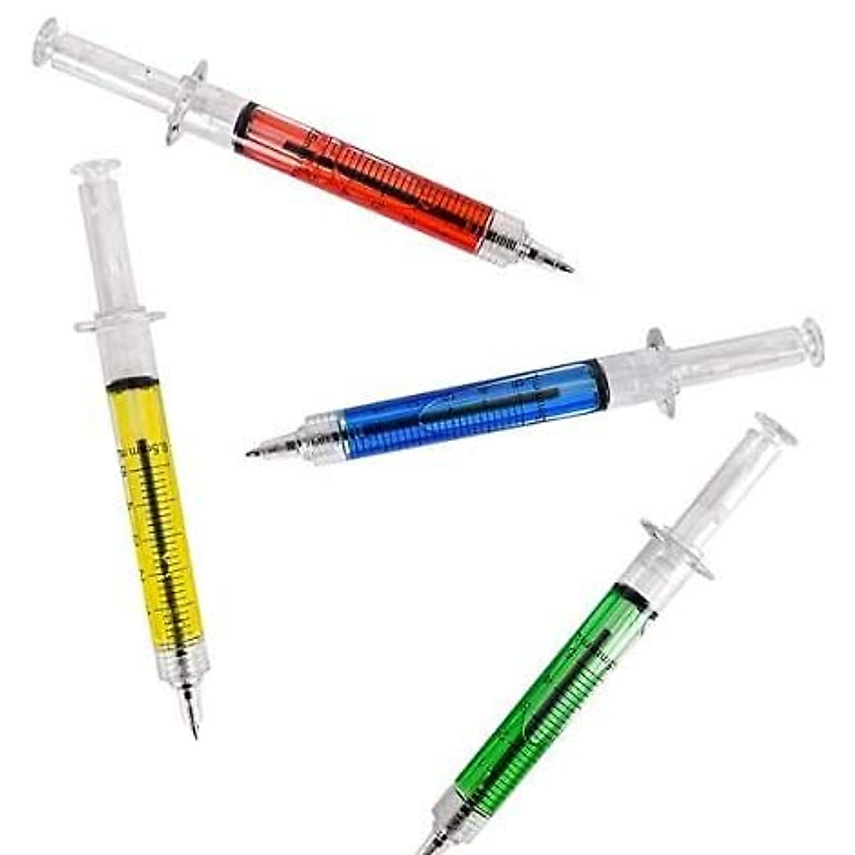BestGrew® 4 Syringe Pens + 6 Syringe Highlighters Fluorescent Needle Watercolor Pen