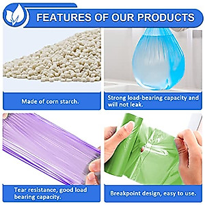 1.5 Gallon Trash Bags Small Bathroom Garbage Bags, Unscented Wastebasket Liners, Strong Kitchen Garbage Bags Colorful Bin Bags for Office, Bedroom,Living Room (5Liter, 120 Counts)