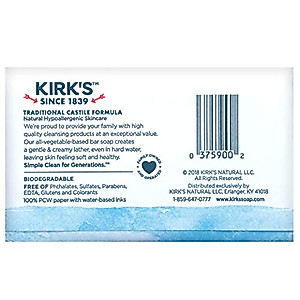 Kirk's Natural Original Castile Soap, 4 Ounce (Packaging may Vary)