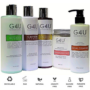 G4U Sulfate Free Shampoo with Argan Oil for Women and Men, All Hair Types, Dry, Damaged, Frizzy and Color Treated Hair. Natural Volumizing Moisturizing. For Home, Salons and Spas.12 Fl Oz