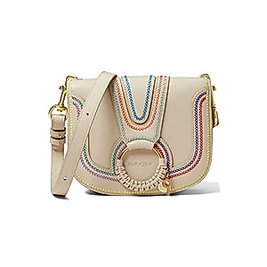 See by Chloe Hana Small Suede & Leather Crossbody Cement Beige One Size