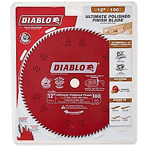 Freud D12100X 100 Tooth Diablo Ultra Fine Circular Saw Blade for Wood and Wood Composites, 12-Inch