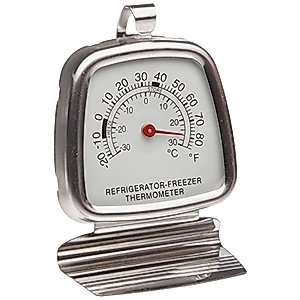 Supco ST03 Stainless Steel Refrigerator Freezer Thermometer, -20 to 80 Degrees F