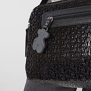 TOUS Waterproof Vinyl Combined with Patent Leather Effect Crossbody Bag for Women, 16x23x7.5 cm, Lindsay Collection