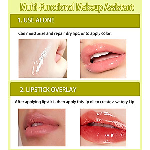 Easilydays Lemon Moisturizing Lip Oils, Mini Capsule Hydrating Lip Gloss, Daytime Refreshing Lip Balm Lip Care Serum, Lightweight Long Lasting Lip Glow Oil, Non-Sticky Shine Primer (Yellow)