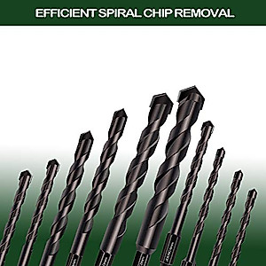 10 Pieces 6MM Masonry Drill Bits Set, JOERIC 1/4 inch Ceramic Drill Bit Concrete Drill Bits for Ceramic Tile Wood Porcelain Mirror Plastic Marble Wall with Strength Carbide Tips