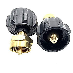 2pcs LP Gas 1LB Cylinder Tank Coupler,Regulator Valve Propane Refill Adapter Universal for Type 1/QCC1 Propane Cylinder and 1LB Throwaway Disposable Cylinder Propane Bottle Connector