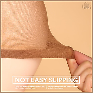 Teenitor Wig Caps, 20 Pack Stretchy Nylon Skin Tone Wig Application Caps for Women and Men - Brown