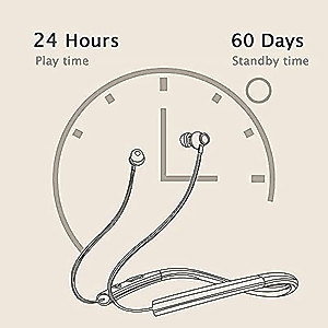 ESSONIO Bluetooth Headphones Wireless Earbuds Neckband with mic Noise Cancelling Wireless Headset 400 Hours Standby timefor Sports (Red)