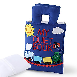 The Peanutshell Quiet Book for Toddlers | Travel Toy & Educational Busy Book | Wash Bag Included