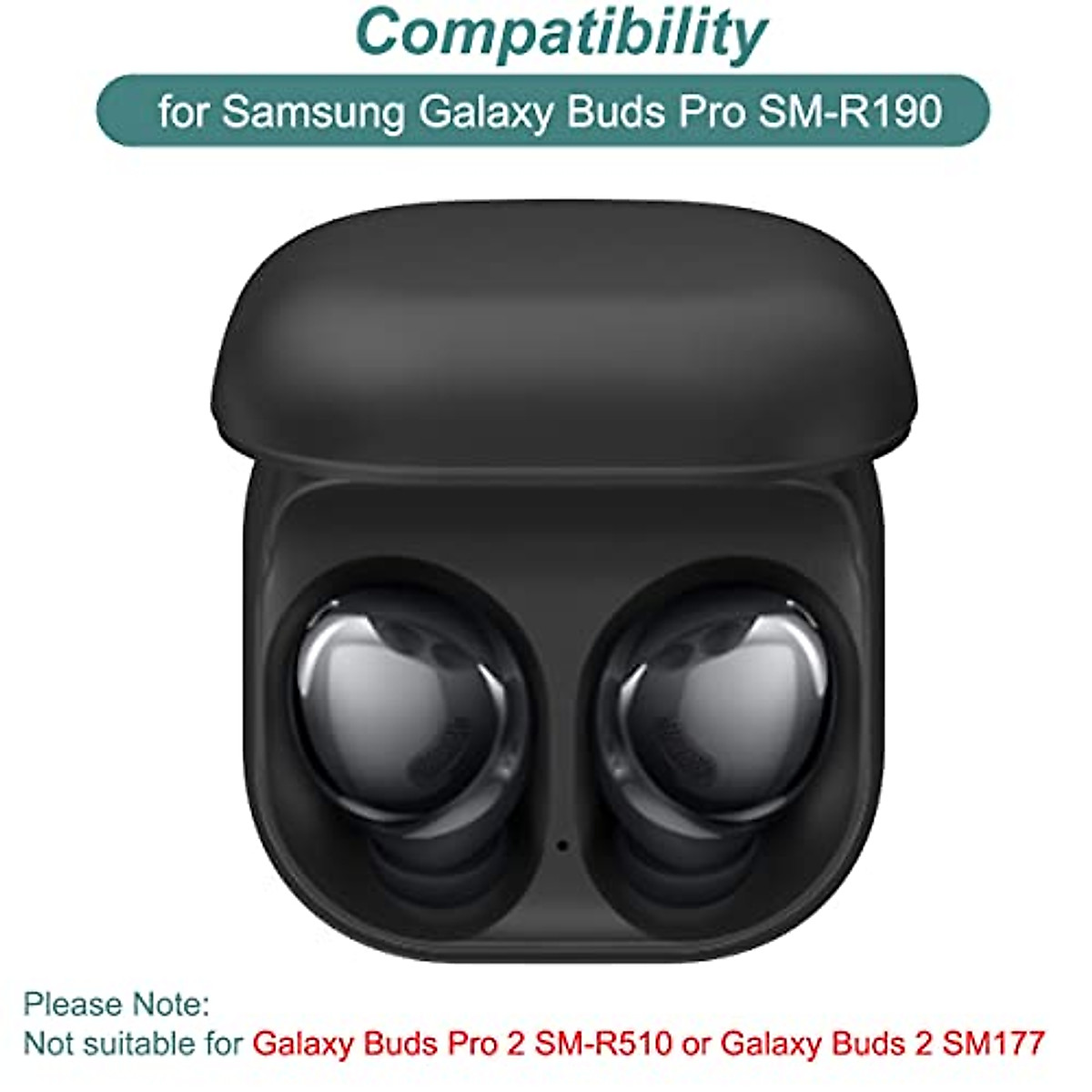 Kissmart Charging Case for Samsung Galaxy Buds Pro, Replacement Charger Case Dock Station for Galaxy Buds Pro SM-R190 (Black)