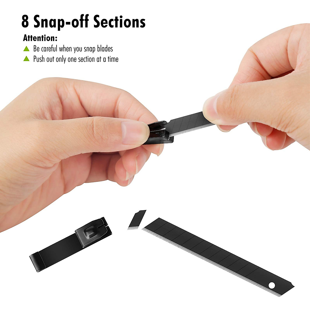 FantastiCAR Lightweight Retractable Auto-Lock Utility Knife Slim Box Cutter, with Extra 5 Blades (9mm), Staple Puller Design and Metal Body