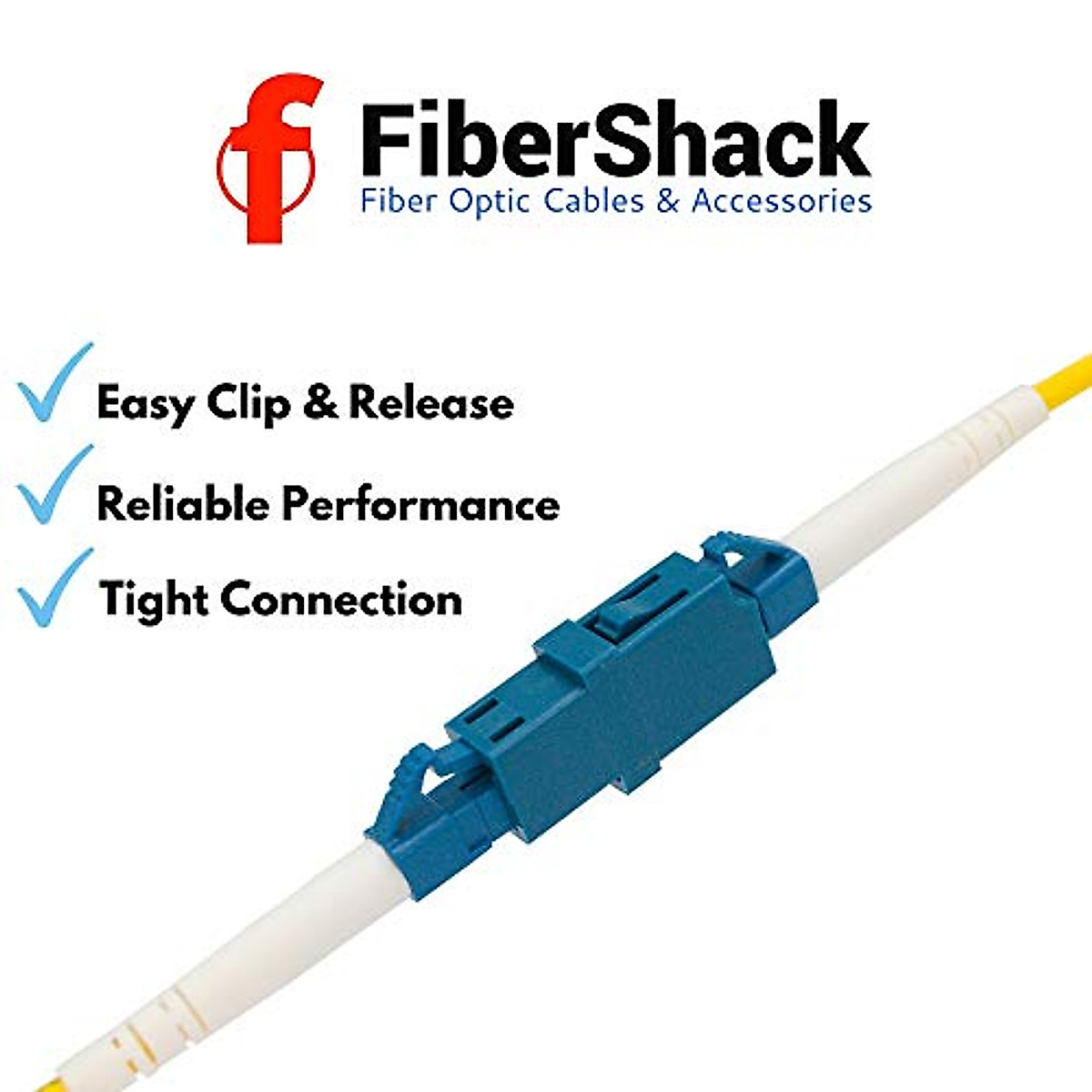 FiberShack - LC to LC Coupler Tin - 20 Pack - Single Mode LC Fiber Couplers. LC Fiber Optic Couplers are Cleaned & Extend LC Fiber Cables. 20 x SM SX LC Fiber adapters Included