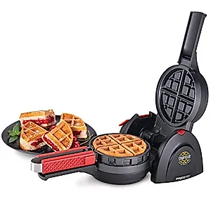 Presto 03512 Stuffler Stuffed Waffle Maker, Belgian, Large, Black