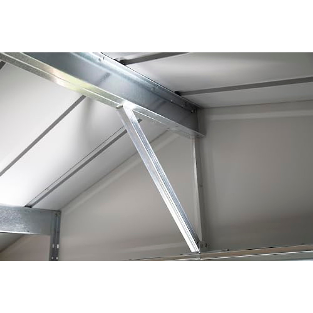 Arrow 10' x 8' Ironwood Galvanized Steel Hybrid Outdoor Shed Kit, Anthracite