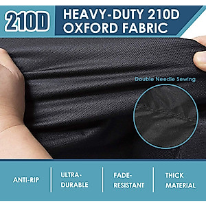 Mayhour Patio Outdoor Table Cover Waterproof Black Furniture Cover Protector UV Resistant Rain Snow Dust Wind-Proof Extra Large Square Desk Cover 70in (70x47x29in)