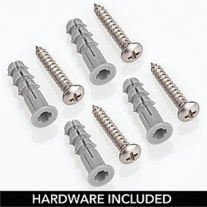 mDesign Modern Decorative Metal 3-Level Wall Mount Towel Rack Holder and Organizer for Storage of Bathroom Towels, Washcloths, Hand Towels - Satin